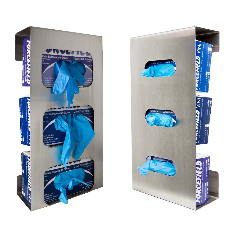 Stainless Steel Disposable Glove Dispenser Box Online – Atesco ...