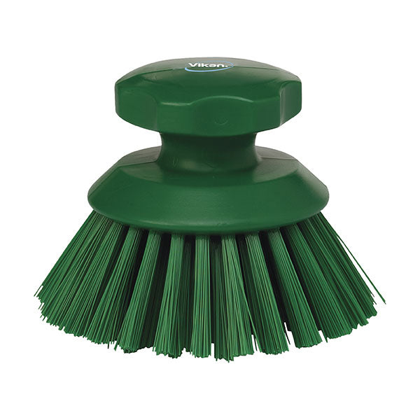 Vikan 3885 Round Scrub Brush Stiff Green